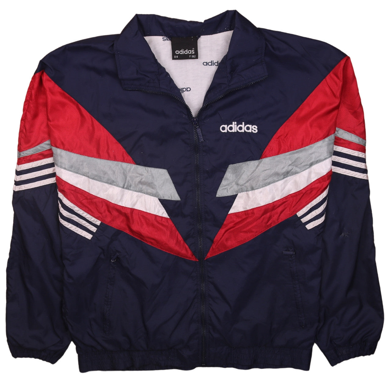 Adidas 90's Retro Track Jacket Full Zip Up Windbreaker XLarge (missing – Vintage Club UK