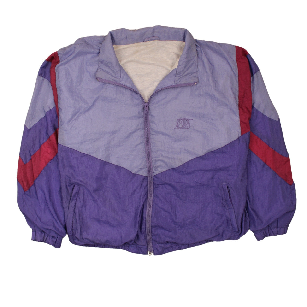 Active 90's Lightweight Full Zip Up Windbreaker XXLarge (missing sizin – Vintage Club UK