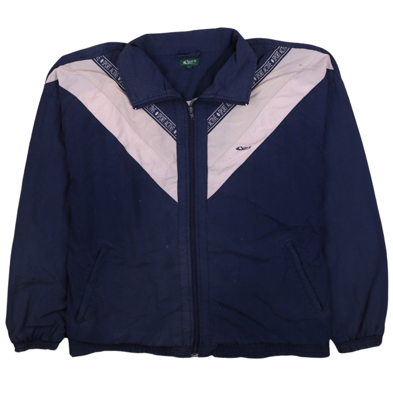 CUPS 90's Lightweight Full Zip Up Windbreaker XLarge (missing sizing l – Vintage Club UK
