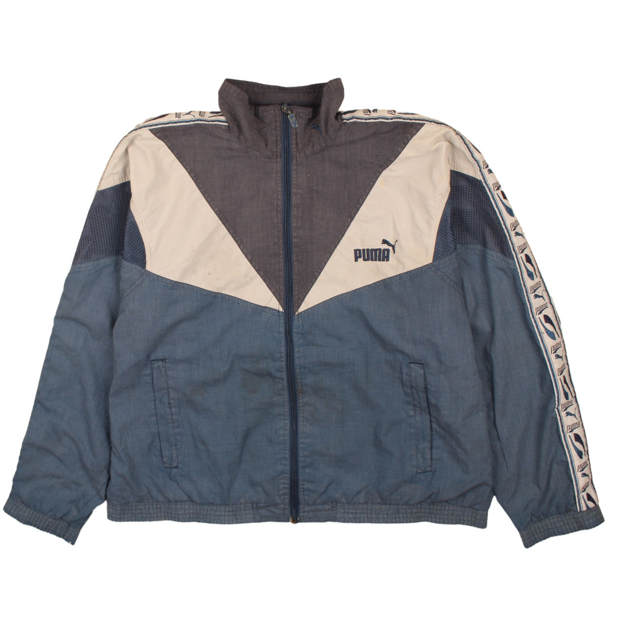 Puma Retro 90's Men's XLarge Blue Windbreaker Jacket Lightweight Zip – Vintage Club UK