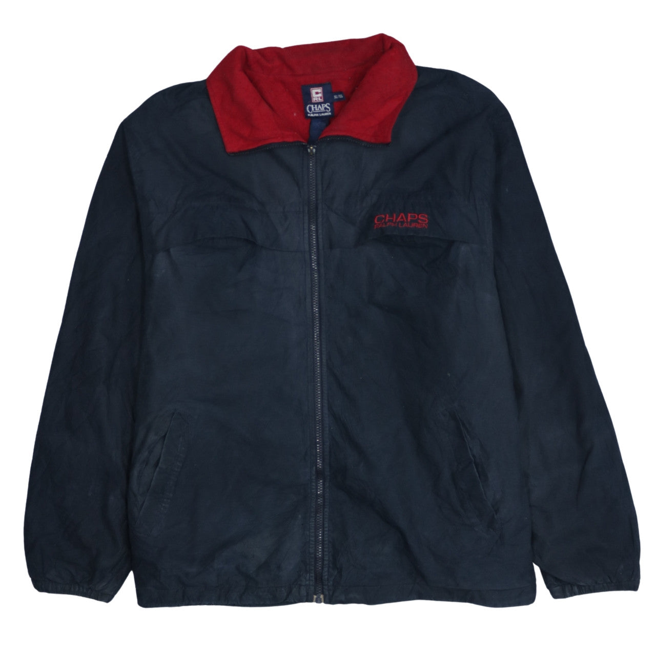 Chaps Ralph Lauren 90's Lightweight Full Zip Up Windbreaker XLarge Nav ...